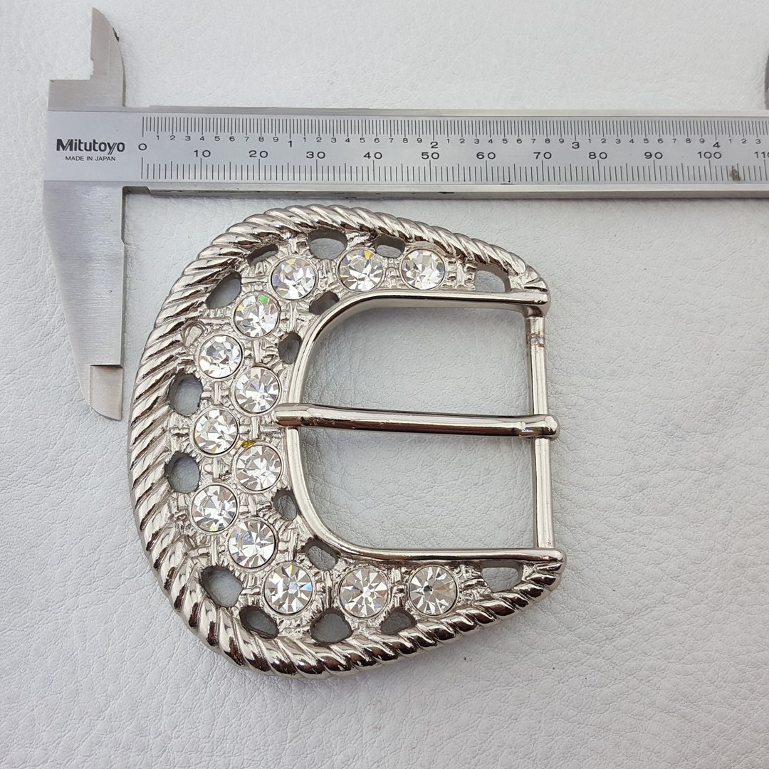 Silver Crystal Buckle With Rope Edge - Etsy