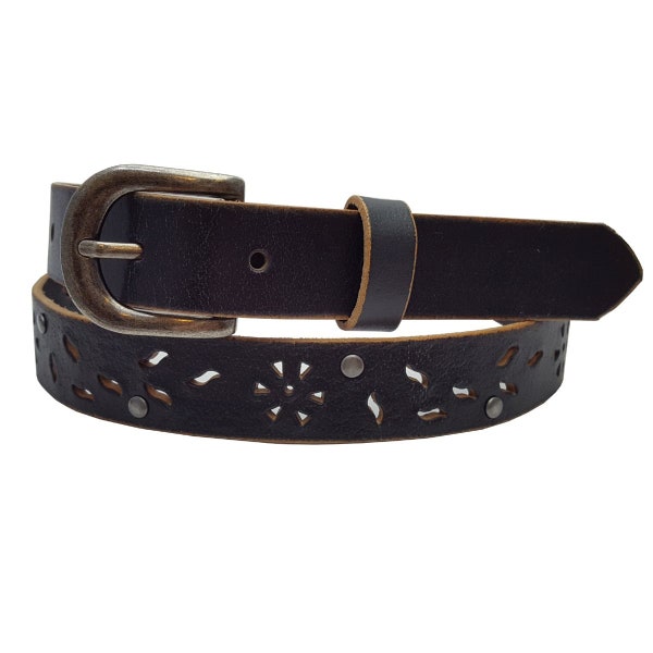 Laser Cut Leather Belt - Etsy