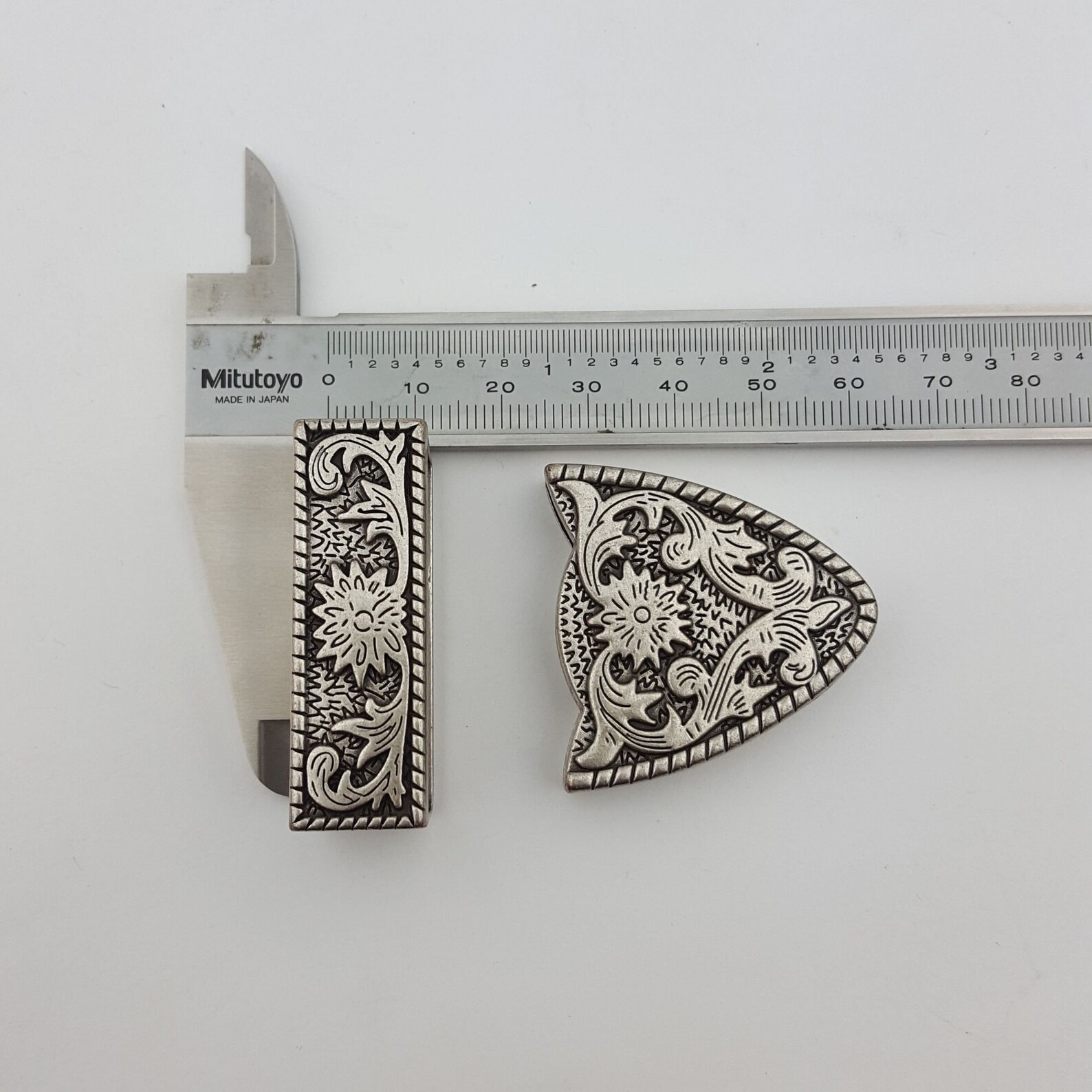 Silver Plating Western Floral Buckle Set | Etsy