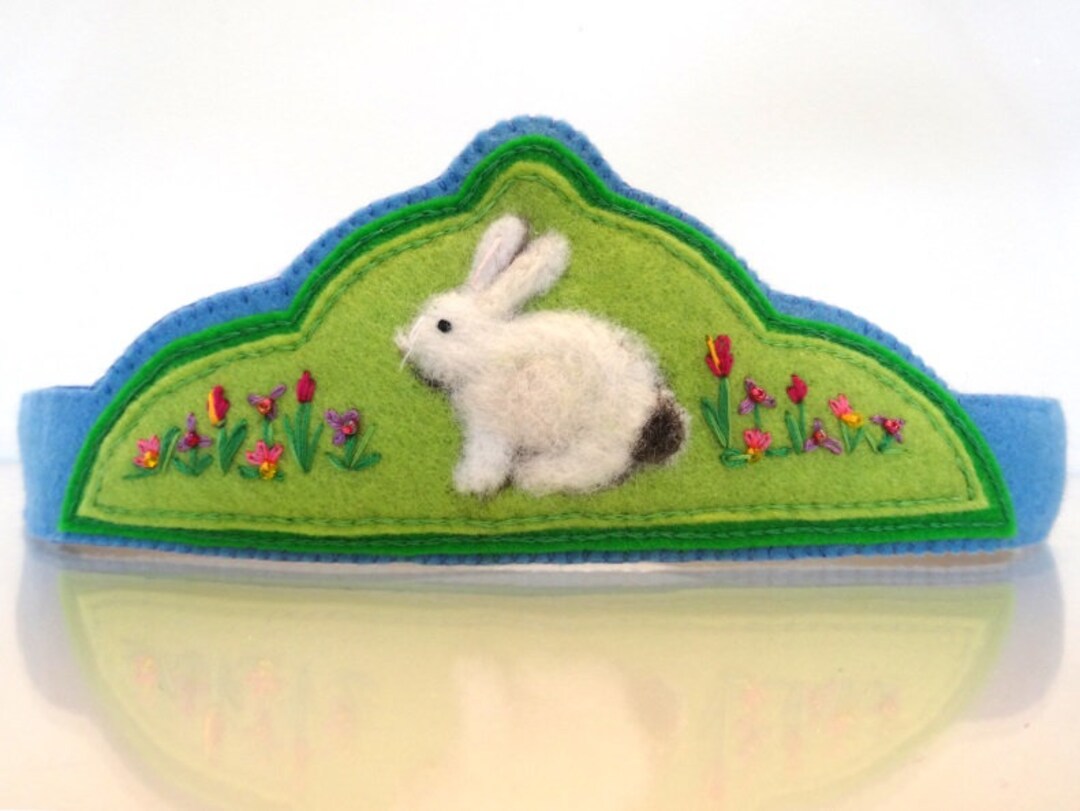 Play Crown Tiara of White Bunny Rabbit for Fancy-dress & Dress-ups Felt ...