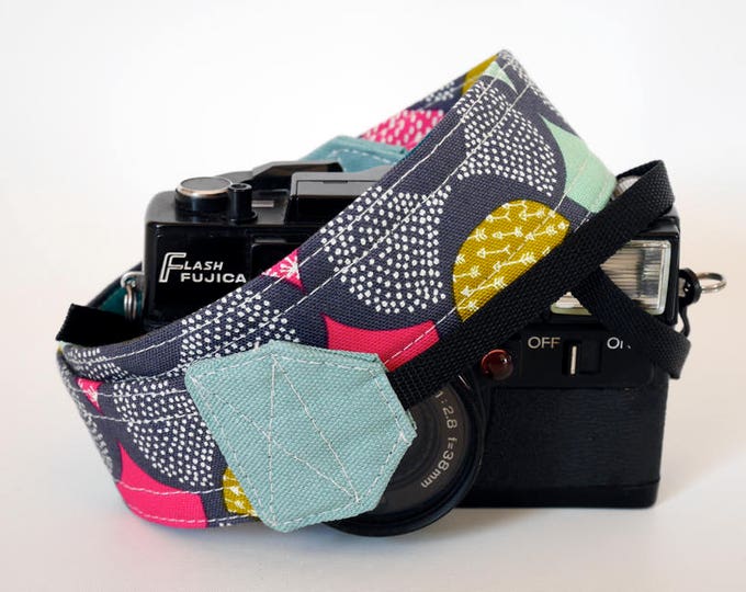 Cute Camera Strap, Organic Cotton Camera Strap, Grey DSLR Camera Strap ...