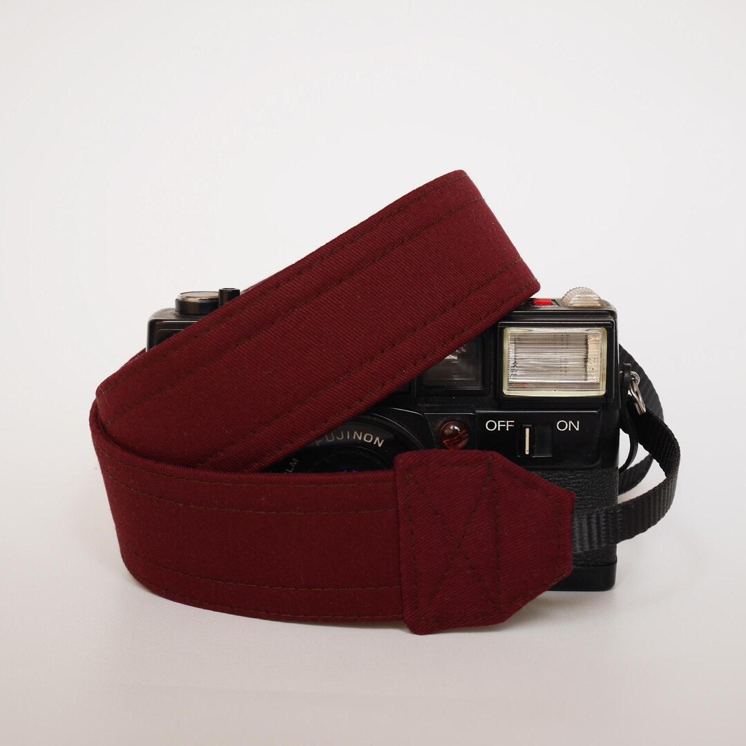 Handmade Burgundy Camera Strap: Minimalist DSLR/SLR Accessory - Etsy
