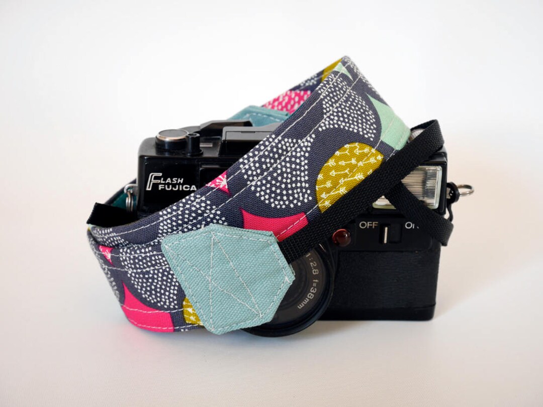 Cute Camera Strap, Organic Cotton Camera Strap, Grey DSLR Camera Strap ...