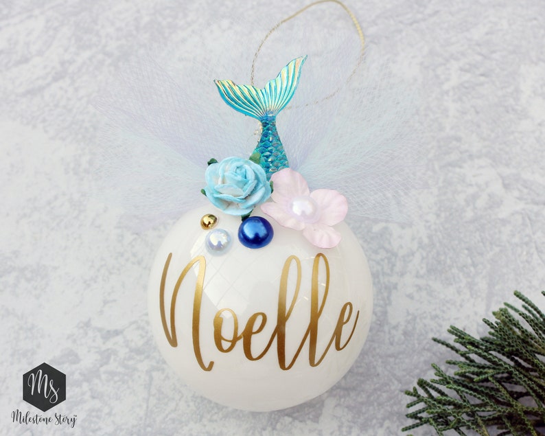 Unicorn Llama Mermaid Ornaments Personalized Christmas balls | Etsy
