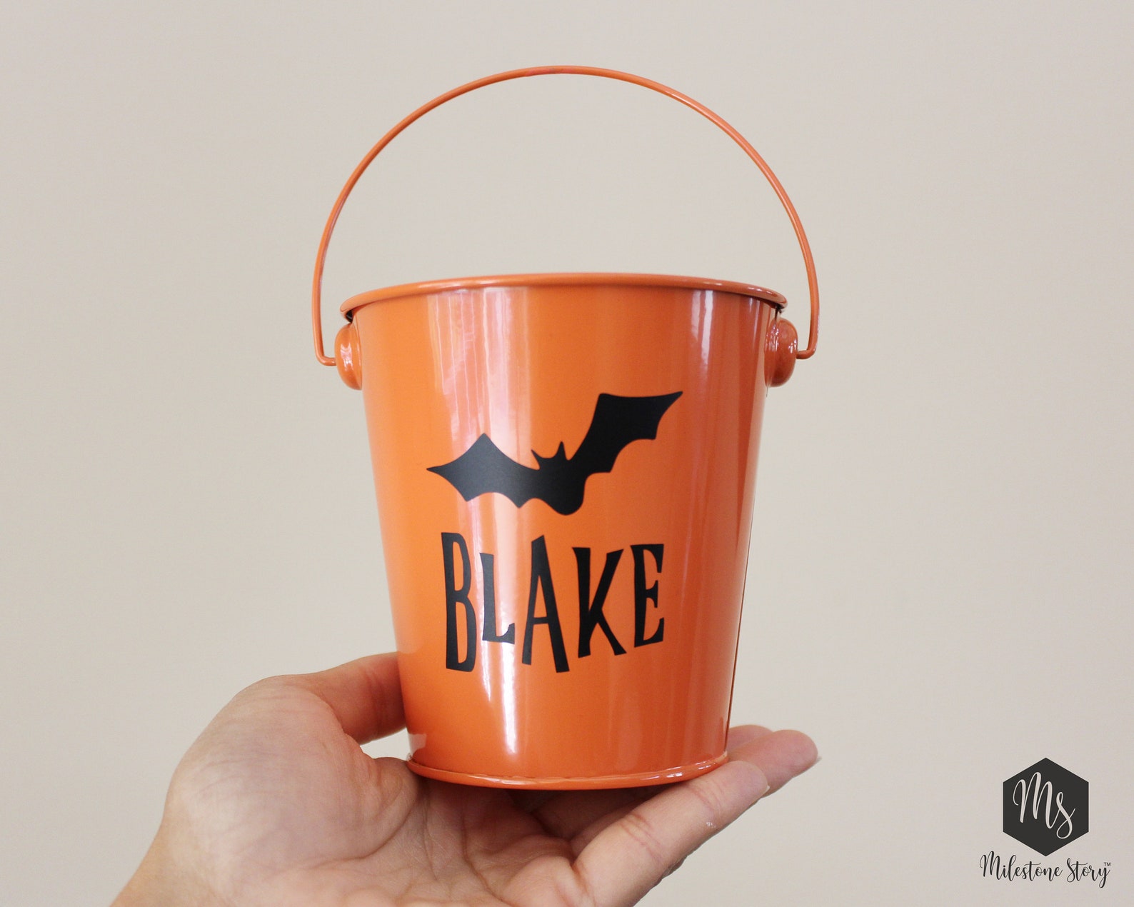 Personalized Halloween Pail, Candy Small Tint Bucket, School Trick or ...