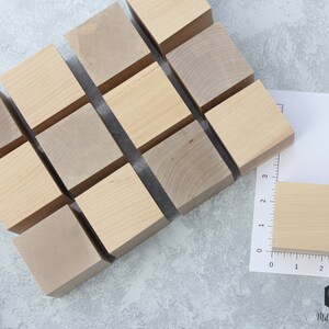 2.5" Unfinished Wood Blocks, 2.5 Inches Wooden Cubes, Natural Craft ...