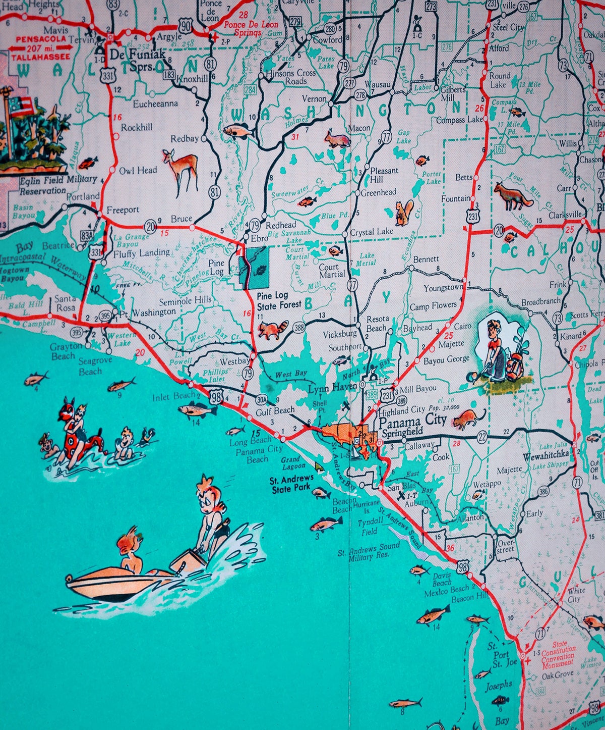 Panhandle Florida Beaches Map