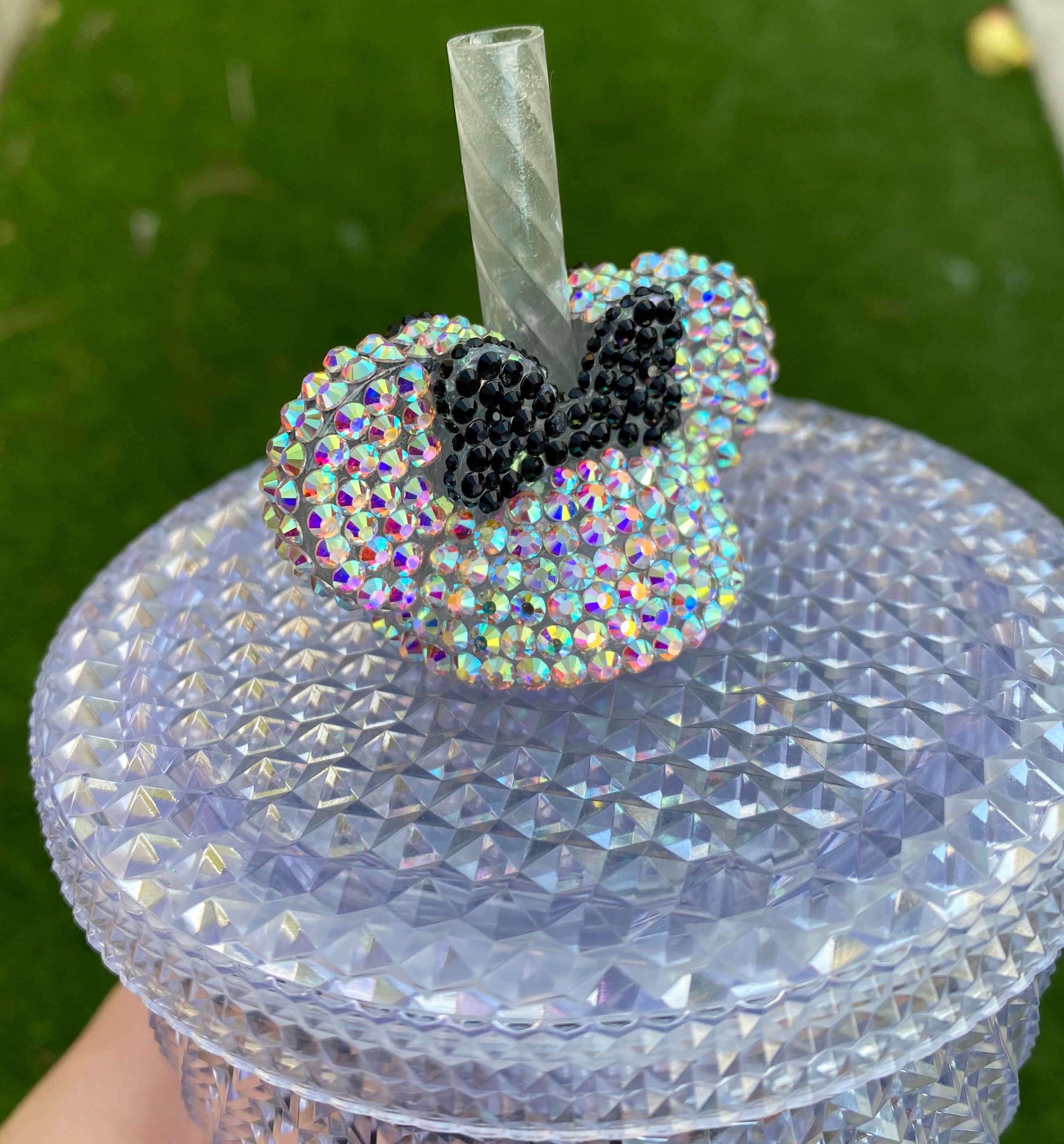 Minnie Mouse Bling Straw Topper - Etsy
