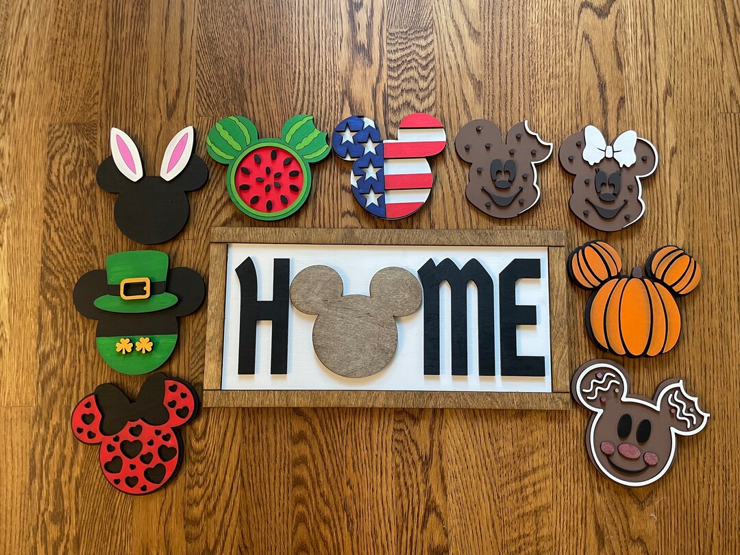 Disney Interchangeable Home Sign; Year Round & Holiday Options - Etsy