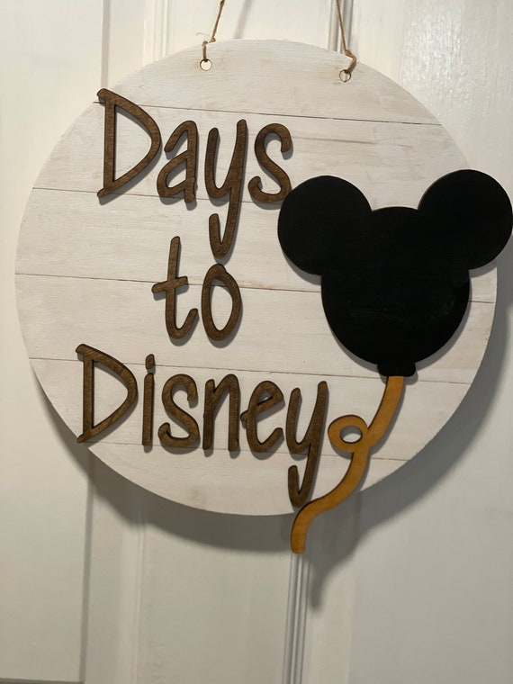 Disney Trip Vacation Countdown Sign Chalkboard - Etsy