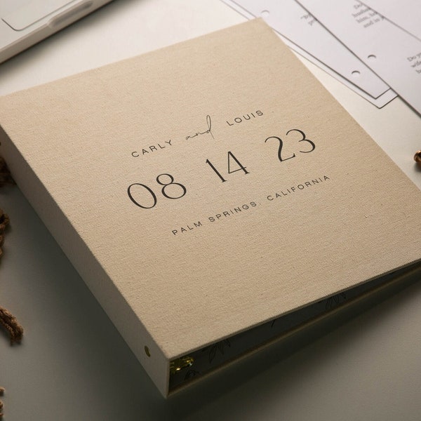 Linen Wedding 3 Ring Binder - Etsy