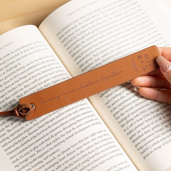 Leather Bookmark - Etsy
