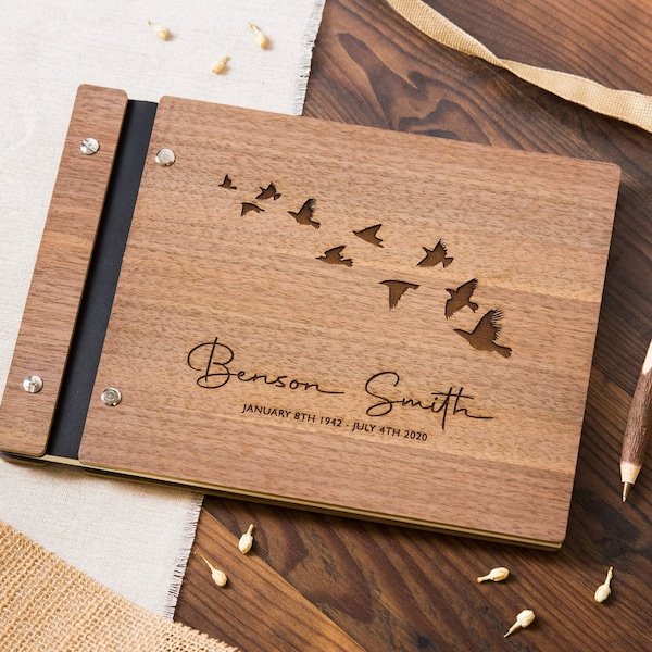 Wood Guest Book - Etsy