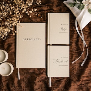 Embossed Vow Books & Officiant Book Set of 3 Books (ready to Ship ...