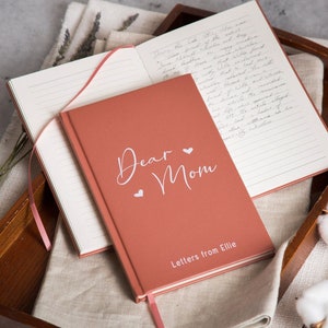Dear Mom Lined Notebook - Hard Cover Letters Journal Mom Wife ...
