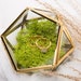 Geometric Glass Ring Box With Moss Rose Gold or Gold - Etsy