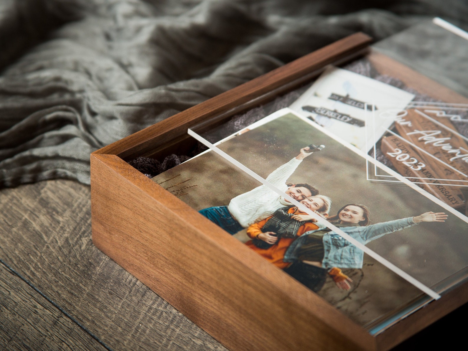 Acrylic Lid Memory Box Clear Lid Keepsake Storage Box for - Etsy