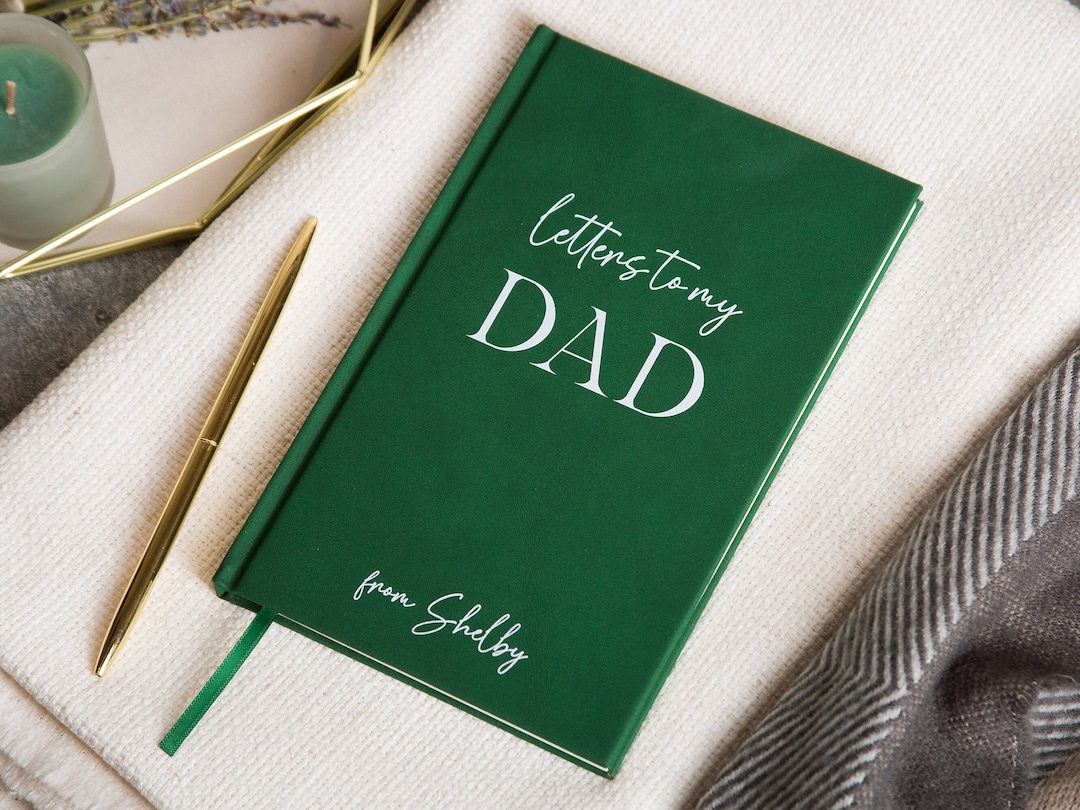 Letters to My Dad Lined Notebook - Hard Cover Book for Dad, Grief Loss ...