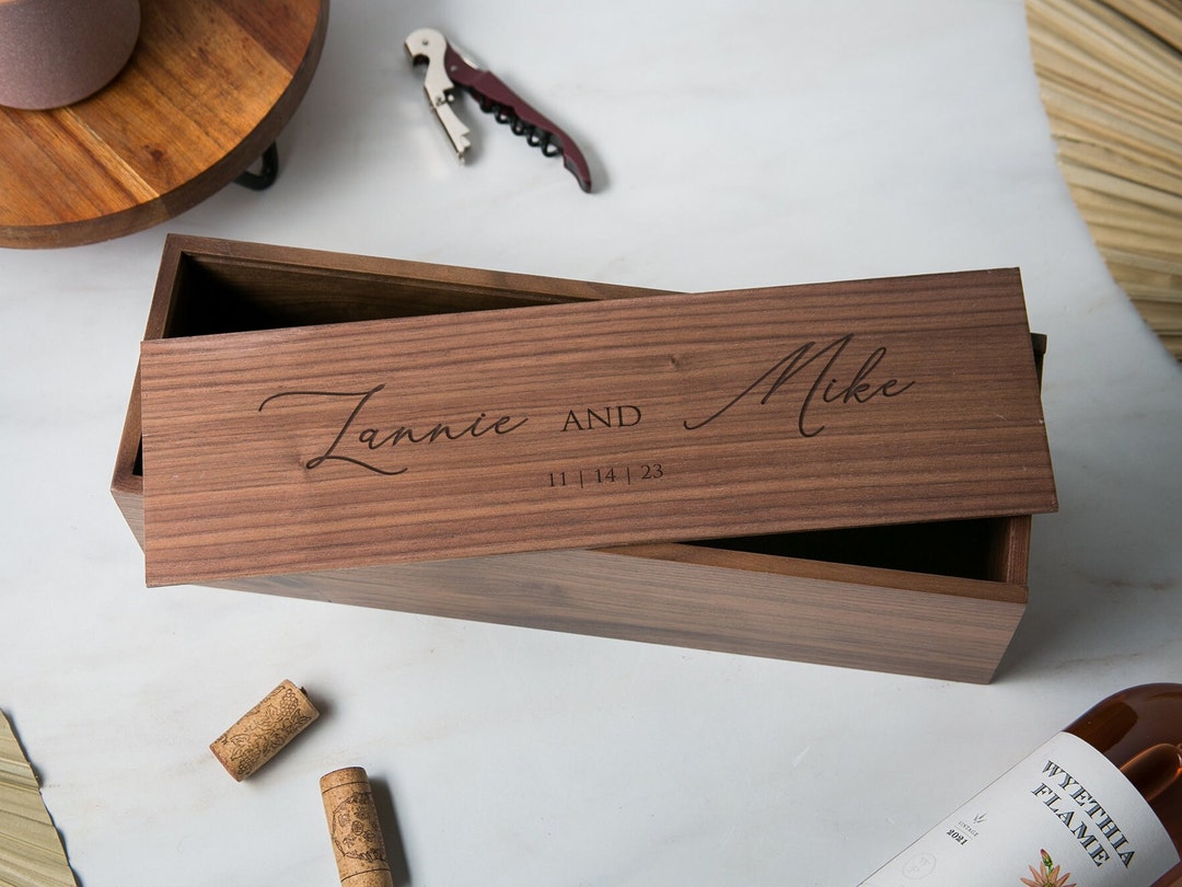 Wood Wine Box design 10 Personalized Wine or Champagne Gift Box ...