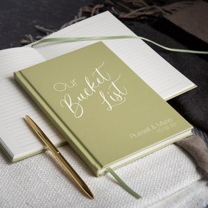 Bucket List 2 Lined Notebook - Personalized Travel Gift Hardcover ...