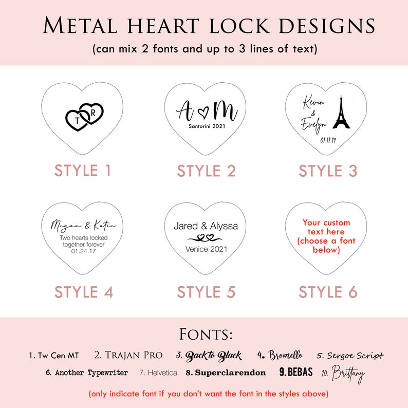 Engraved Heart Love Lock With Key - Travel Bridge Love Lock, Wedding ...