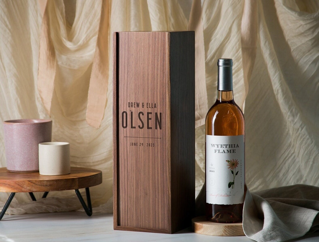 Wood Wine Box design 3 Premium Walnut Wood Engraved Wine Gift Box 5th ...