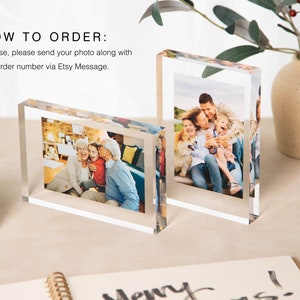 Photo Print on Acrylic Block 4x6 or 6x8 Acrylic Photo Print Frame ...
