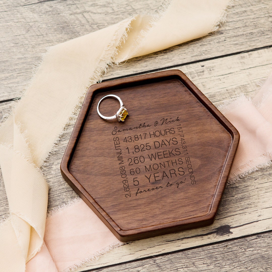 Hexagon Wood Tray Ring Dish Key Coin Change Entryway Tray - Etsy