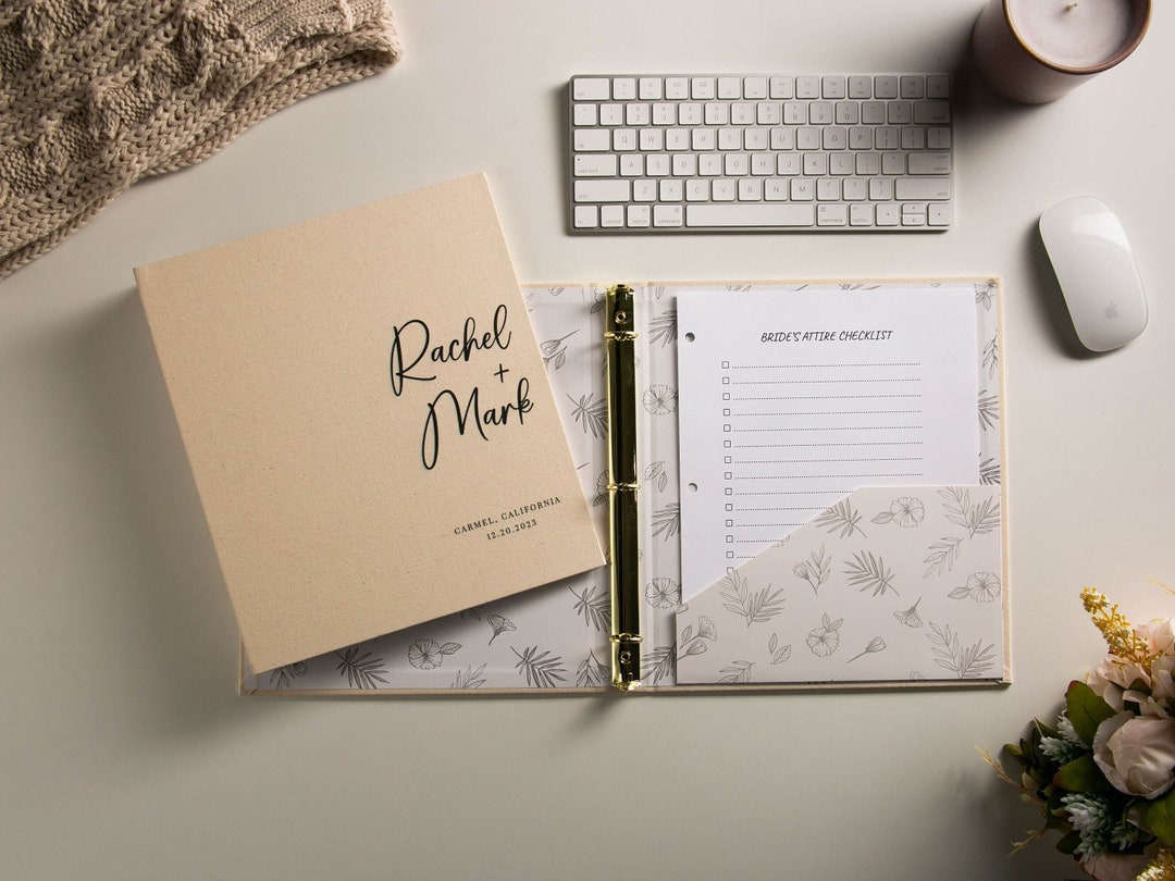 Wedding Cream Linen Binder 3 Ring DIY Blank Binder Modern - Etsy