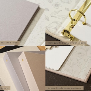 Wedding 3 Ring Linen Binder (design 2) - Personalized Refillable Blank ...