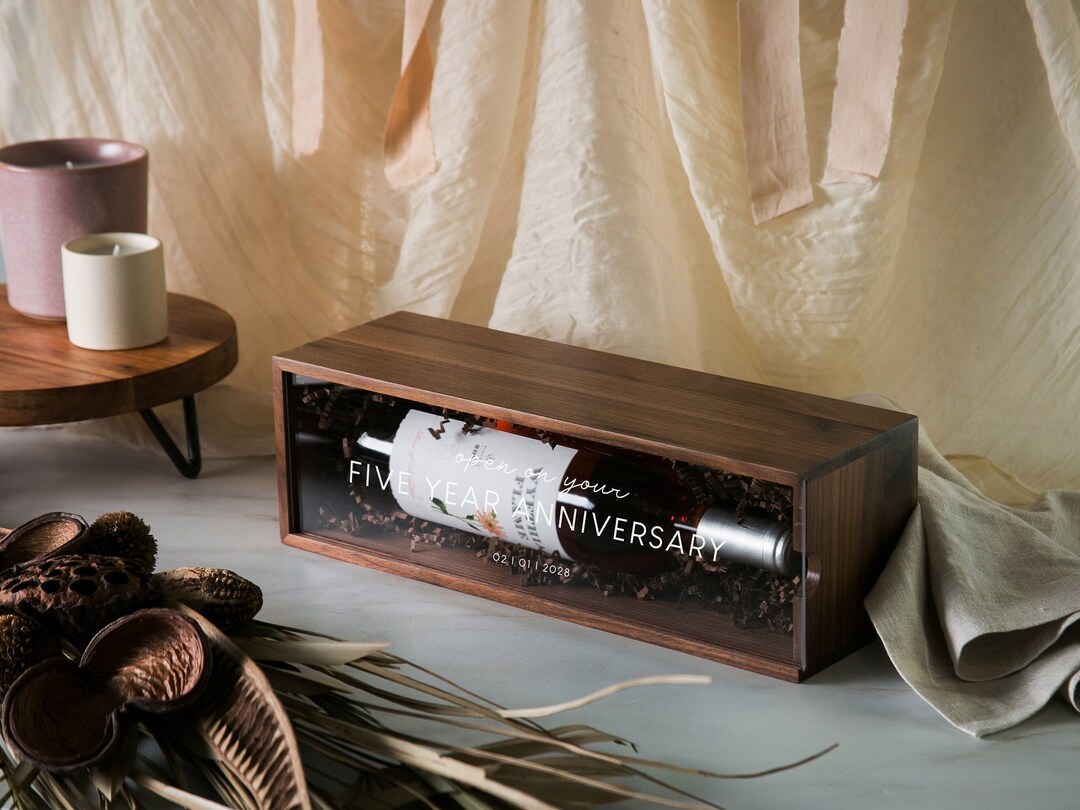 Acrylic Lid Wine Box (design 9) - Champagne Display Case Gift for ...