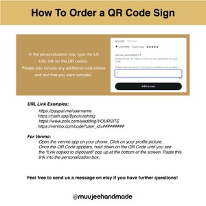 Gold Glass Scan to Bless QR Sign - Scannable Acrylic Sign, Wedding ...