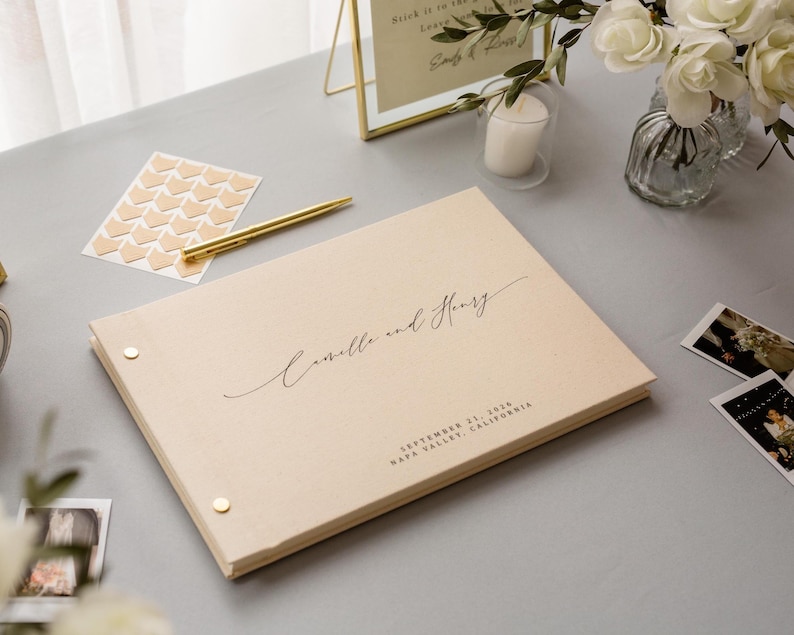 Luxe Photo Guest Book (G1) - Diy Custom Wedding Instax Polaroid Instant ...