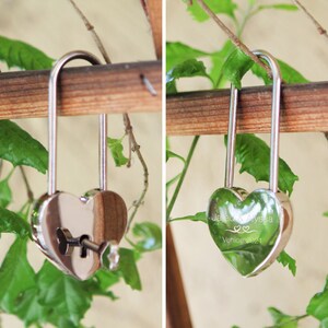 Engraved Heart Love Lock With Key - Travel Bridge Love Locks for ...