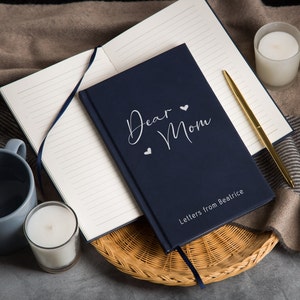 Dear Mom Lined Notebook - Hard Cover Letters Journal Mom Wife ...