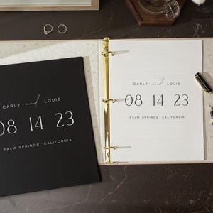 Wedding 3 Ring Linen Binder (design 5) - Bridal Personalized DIY ...
