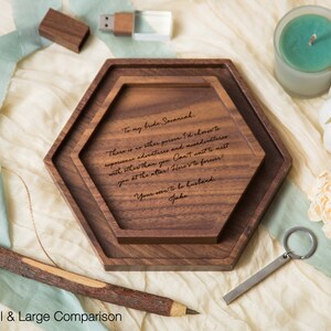 Hexagon Wood Tray Ring Dish Key Coin Change Entryway Tray - Etsy