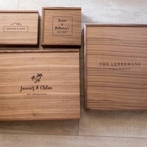 Travel Memory Box - Engraved Wood Keepsake Box for Sentimental Items ...