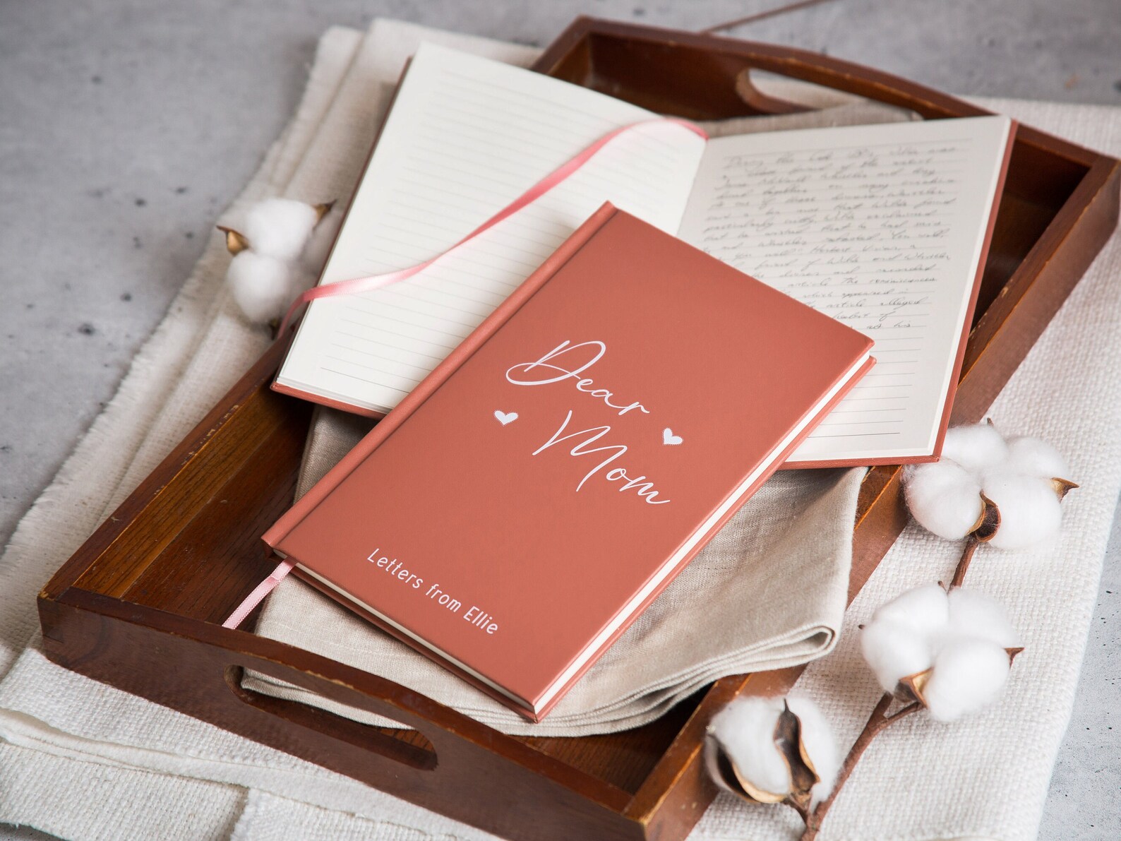 Dear Mom Lined Notebook - Hard Cover Letters Journal Mom Wife ...