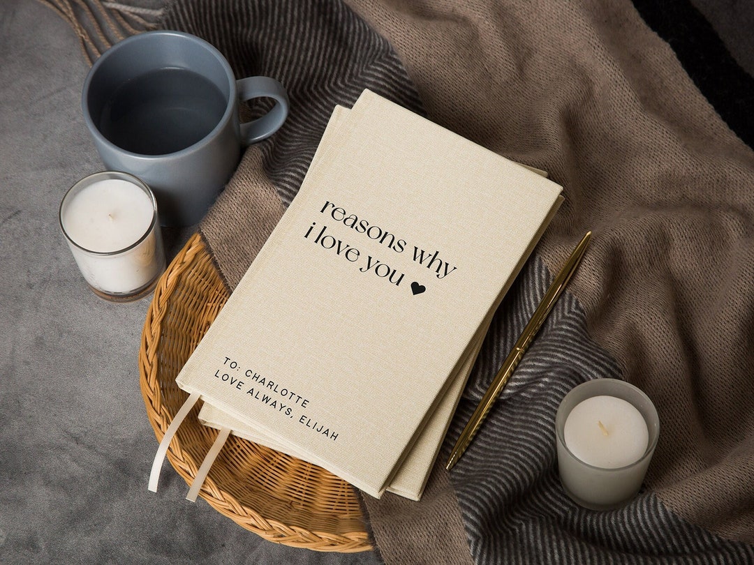 Reasons Why I Love You 3 Lined Notebook - Custom Anniversary Gifts ...
