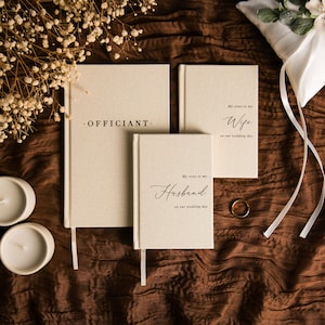 Embossed Vow Books & Officiant Book Set of 3 Books (ready to Ship ...