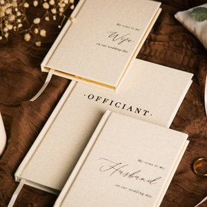 Embossed Vow Books & Officiant Book Set of 3 Books (ready to Ship ...