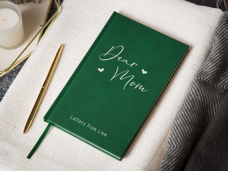 Dear Mom Lined Notebook - Hard Cover Letters Journal Mom Wife ...