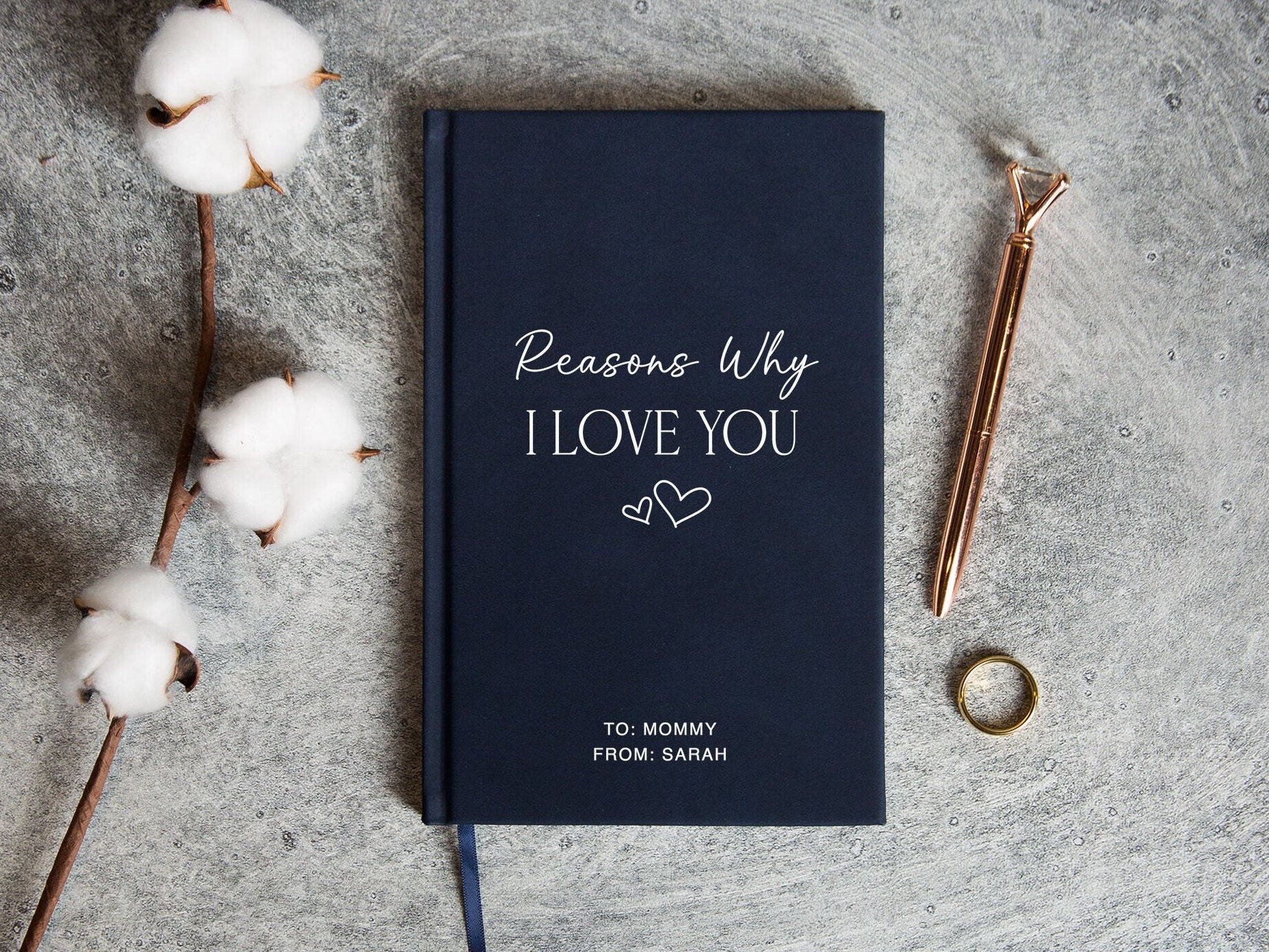 Reasons Why I Love You Lined Notebook - Hard Cover Journal for Husband ...