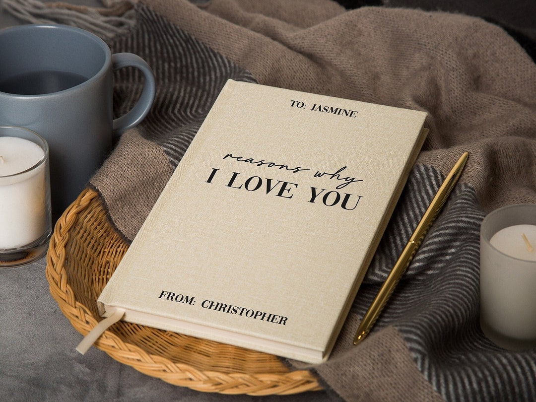 Reasons Why I Love You 2 Lined Notebook - Personalized Wedding Gift ...