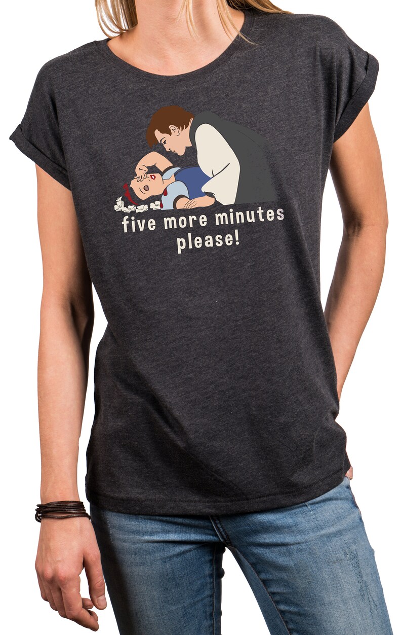 Funny Sayings T-shirt for Women Five More Minutes Please Princess ...