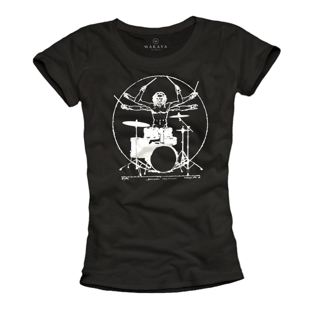 Womens Music Shirt Drummer Band T-Shirt Rock Star Top Gift | Etsy