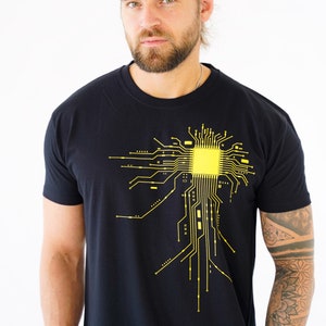 Cool Computer Geek T-shirt for Men With "cpu" Print Gamer Gift Size S ...