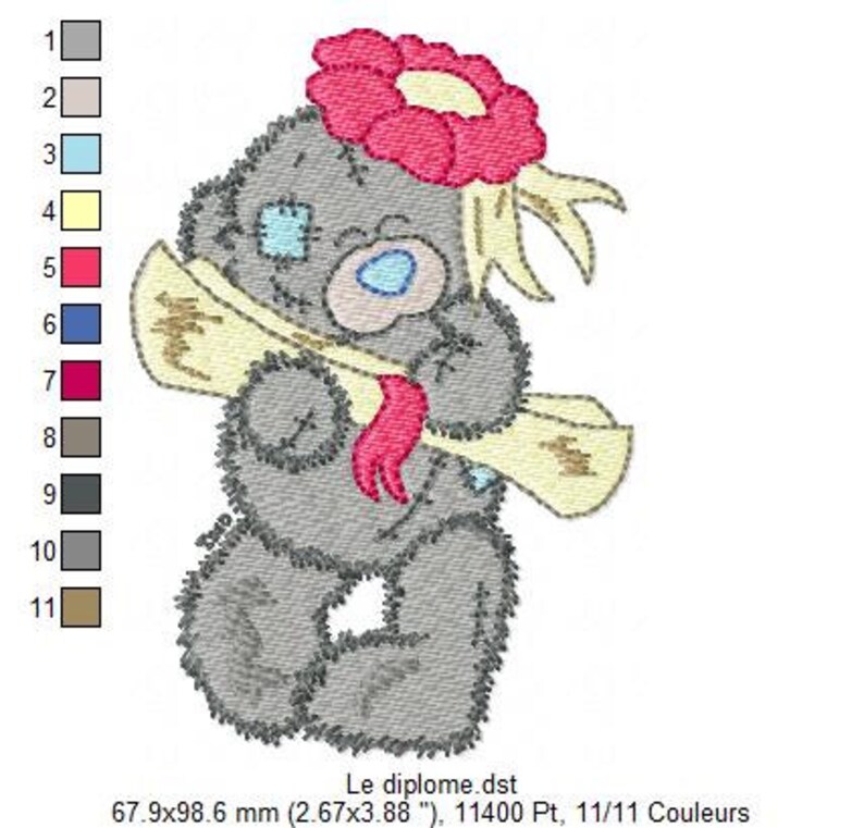 Old Toys Scruffy Grey Teddy Graduation, Certificate, Diploma Bear for ...