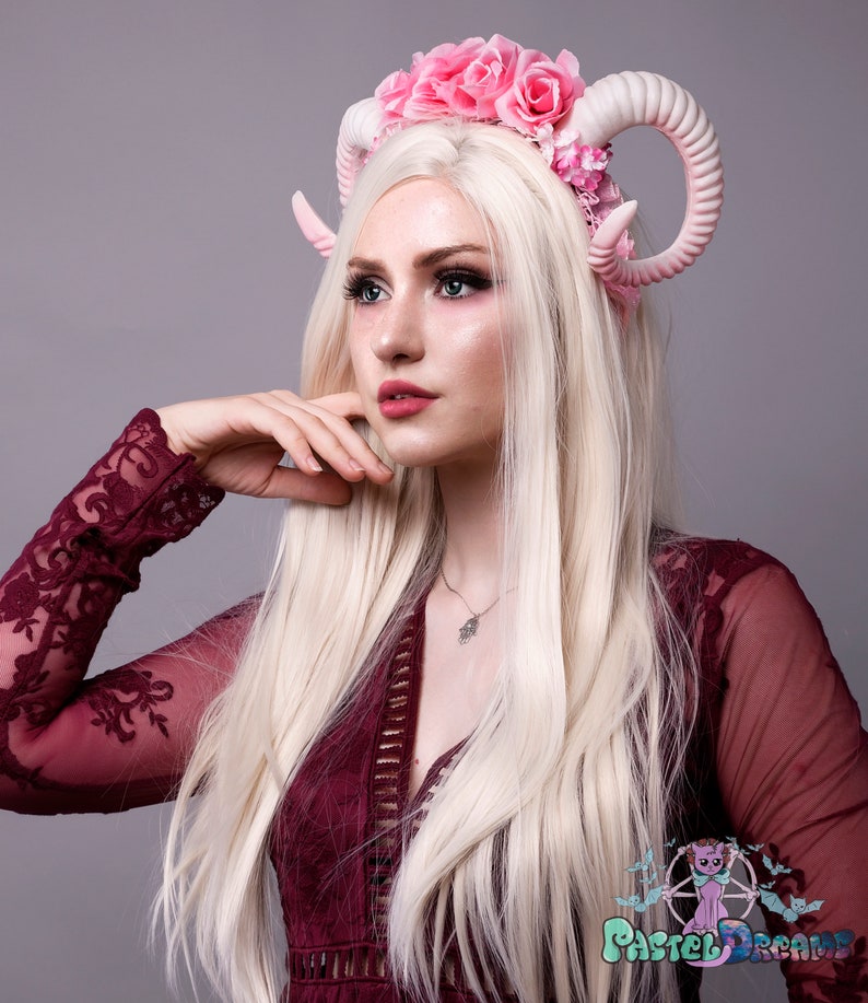 Kawaii Pastel Goth Wiccan Goat Ram Horns Handmade Headband - Etsy